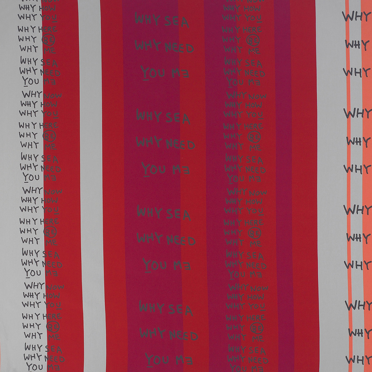 Why Why Why - Red - Momentum Textiles and Wallcovering